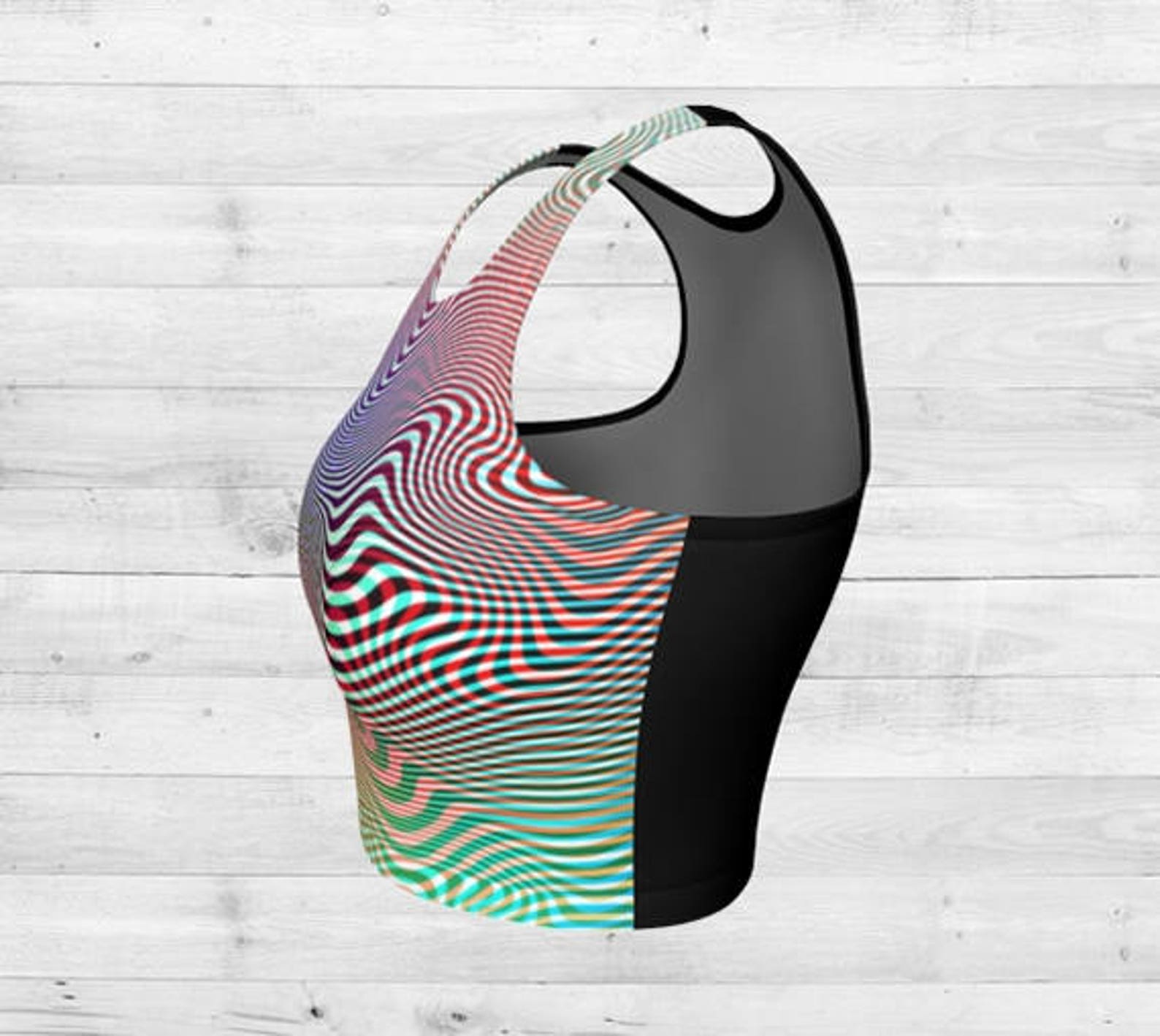 Sixth Dimensional Wave Athletic Crop Top - Etsy