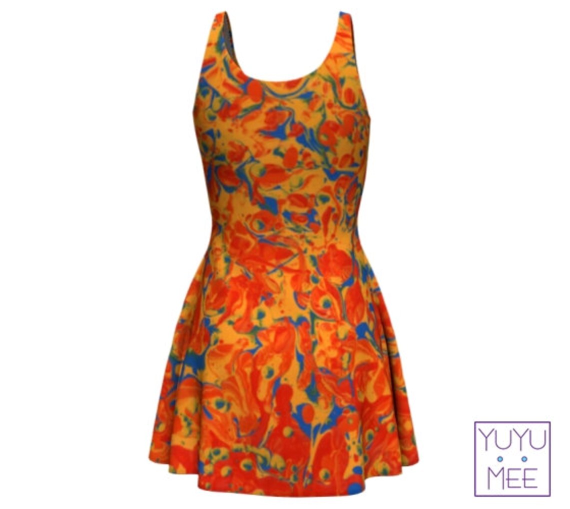 Paint Splash Art Print Dress, "split Compliment" - Etsy