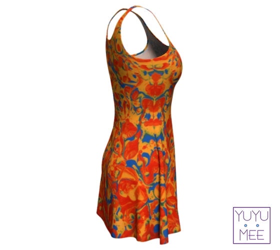 Paint Splash Art Print Dress split Compliment - Etsy