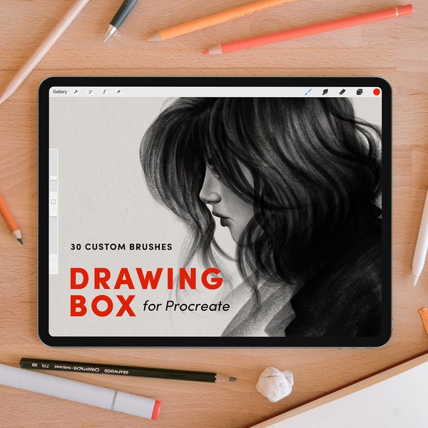Drawing Pencils Box - Etsy