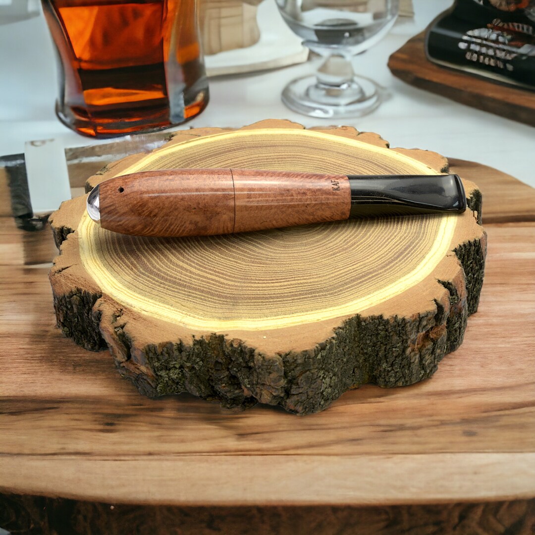Kafpipeworkshop Briar Cigar Pipe Wooden Zeppelin Style Tobacco Pipe ...