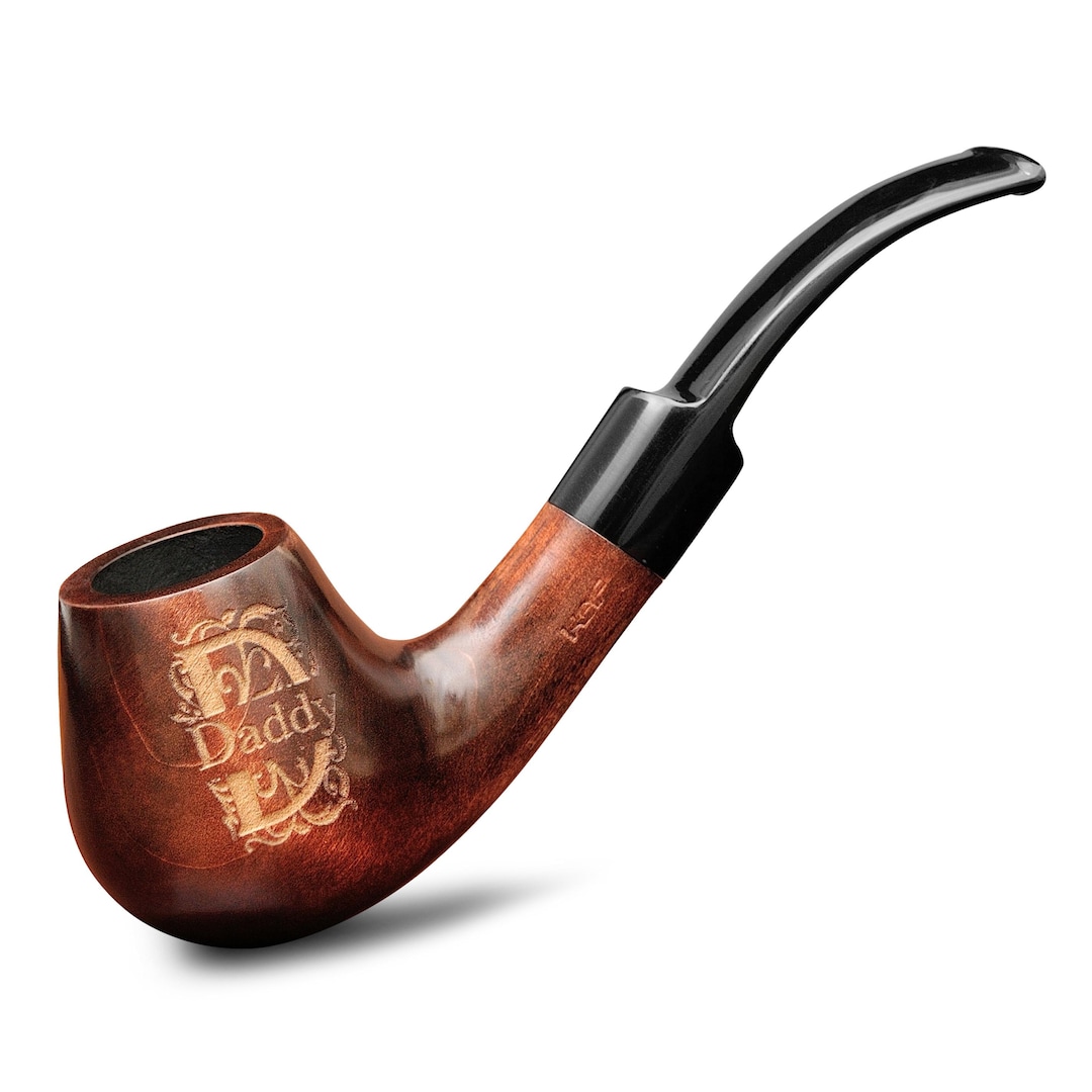 Custom Engraved Pear Wood Tobacco Pipe: Bent Volcano Shape - Etsy