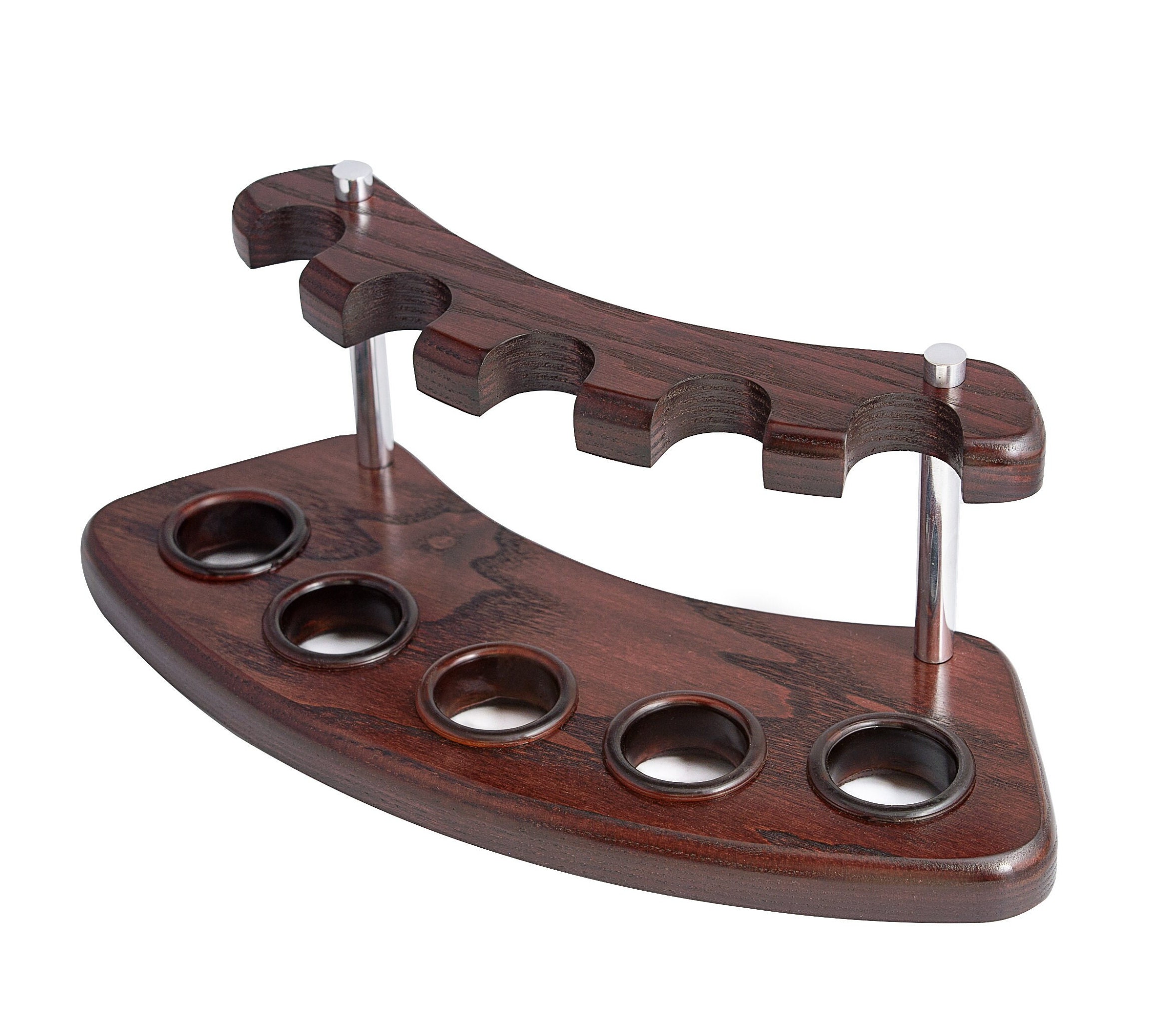 Tobacco Pipe Rack for 5 Smoking Pipes - Pipe Stand Holder Made of Solid ...