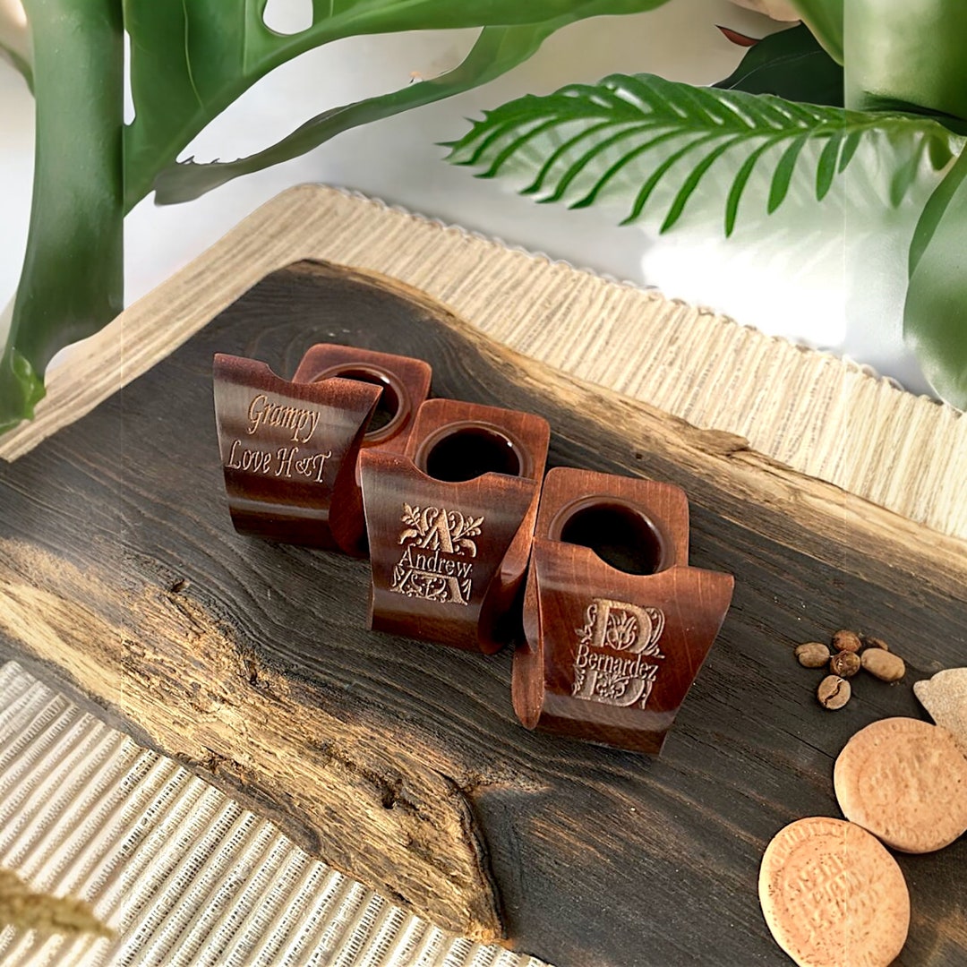 Pipe Stand for 1 Tobacco Pipe - Custom Engraved Pipe Holder for One ...