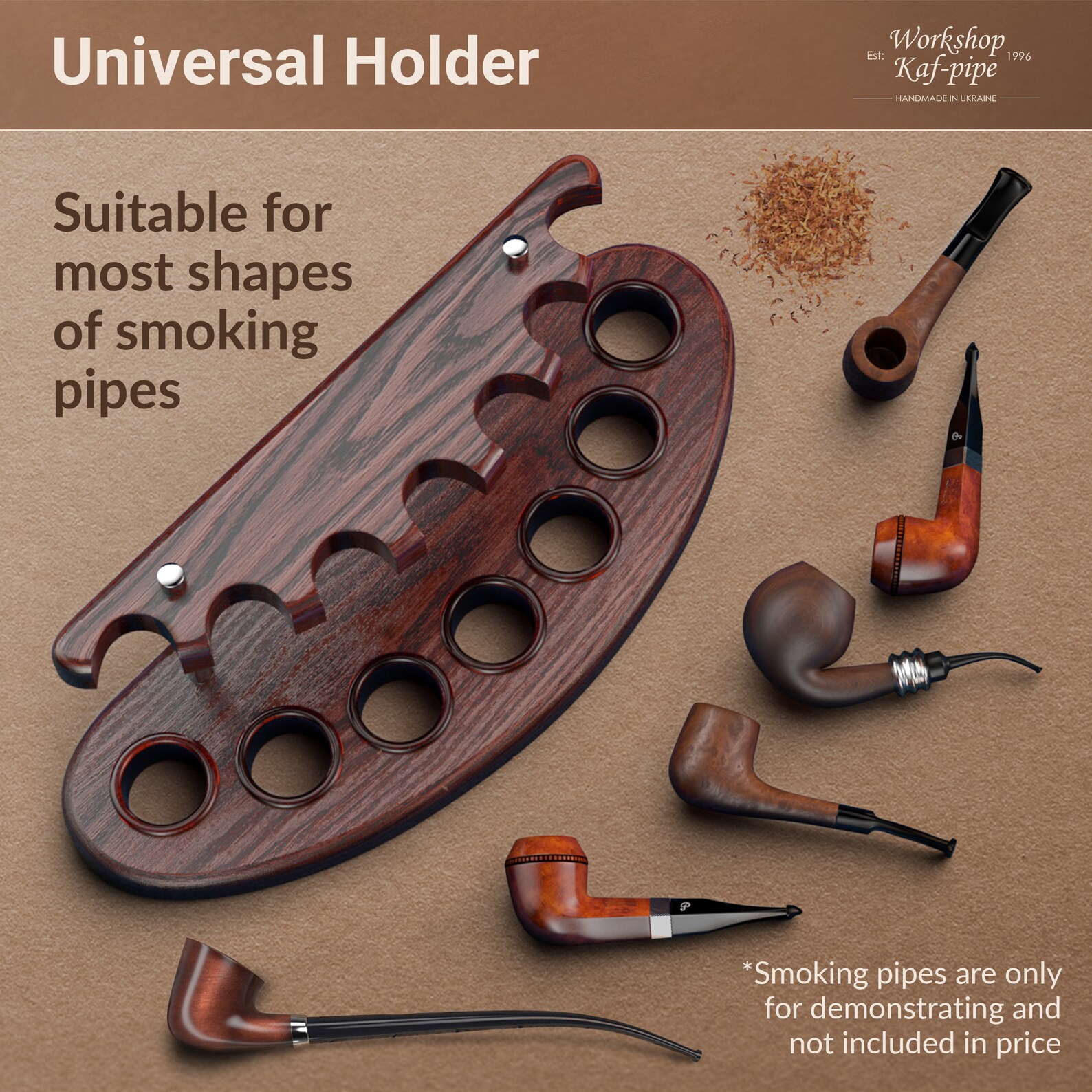 Personalised Pipe Stand for 7 Smoking Bowls Tobacco Pipe - Etsy