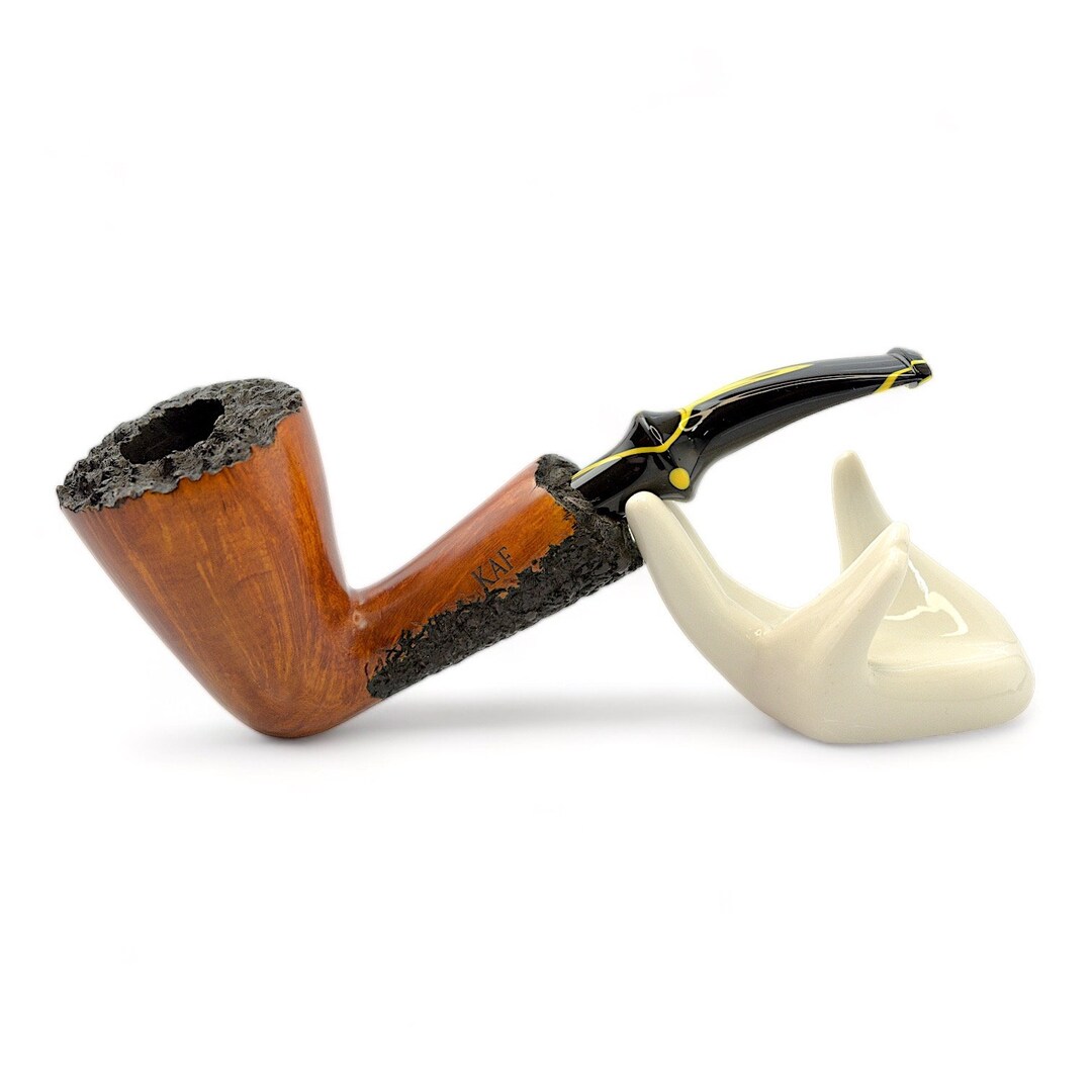 Freehand Tobacco Pipe Briar Wood Artisan Smoking Huge Bowl Bent Style ...