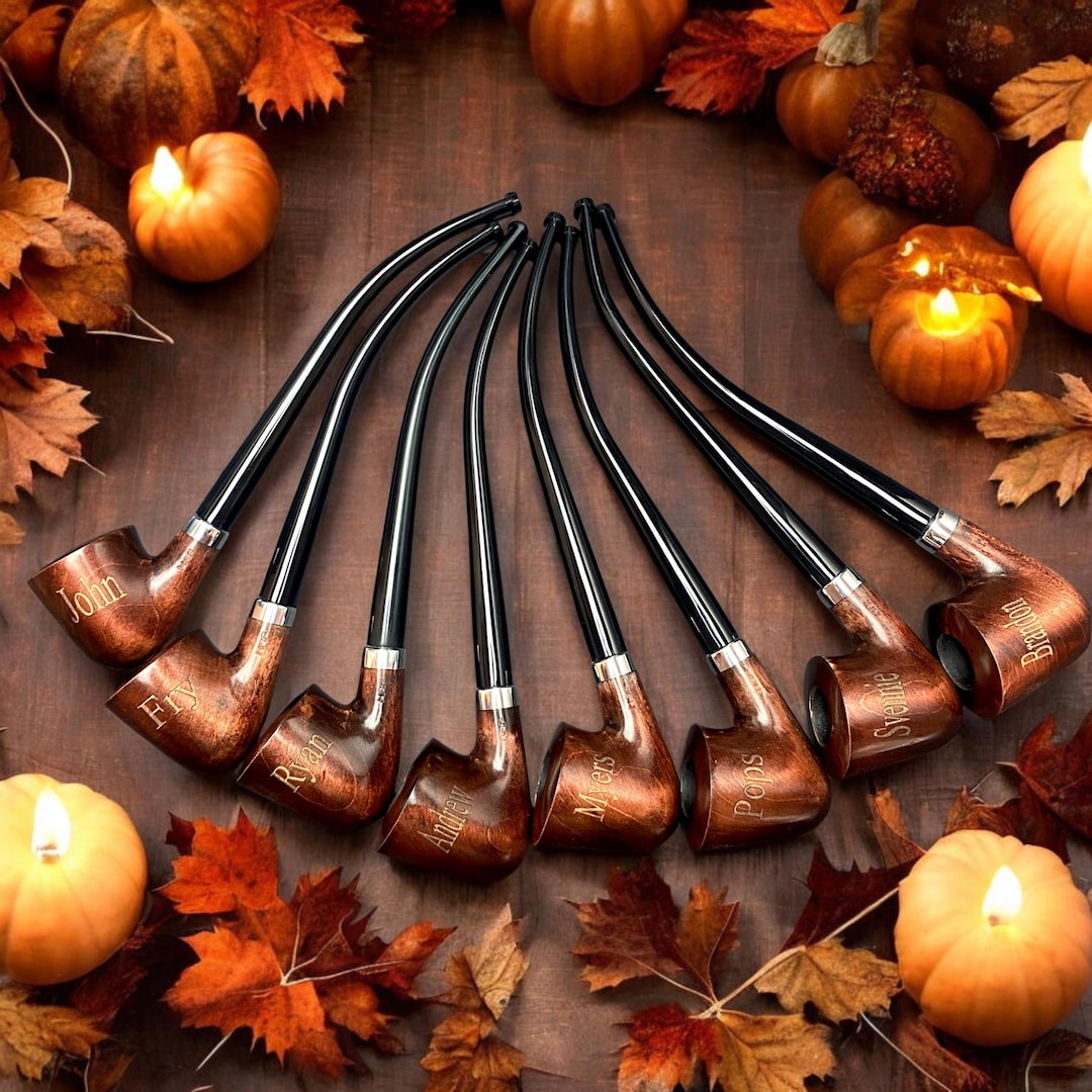 Custom Engraved Tobacco Pipe Long Stem Churchwarden Style - Smoking ...