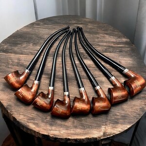 Custom Tobacco Smoking Pipe Wooden Long Stem Churchwarden Handmade From ...