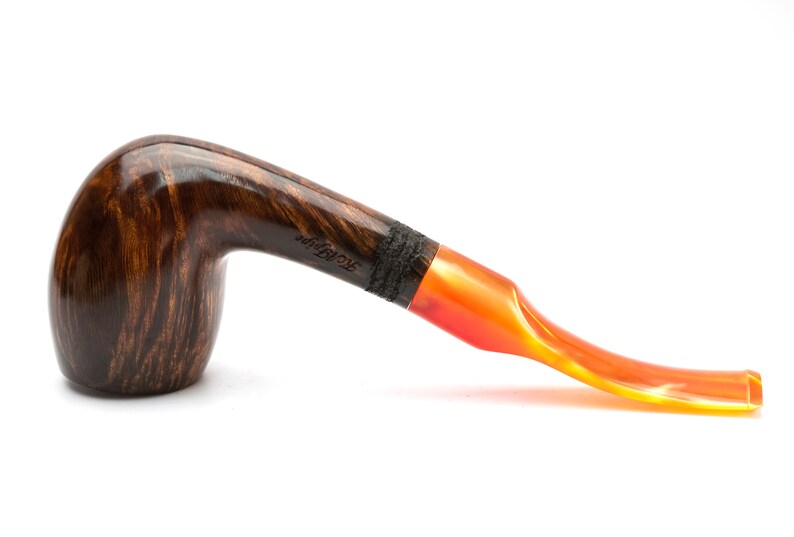 Egg shape briar pipe Artisan briar wood bent tobacco pipe | Etsy