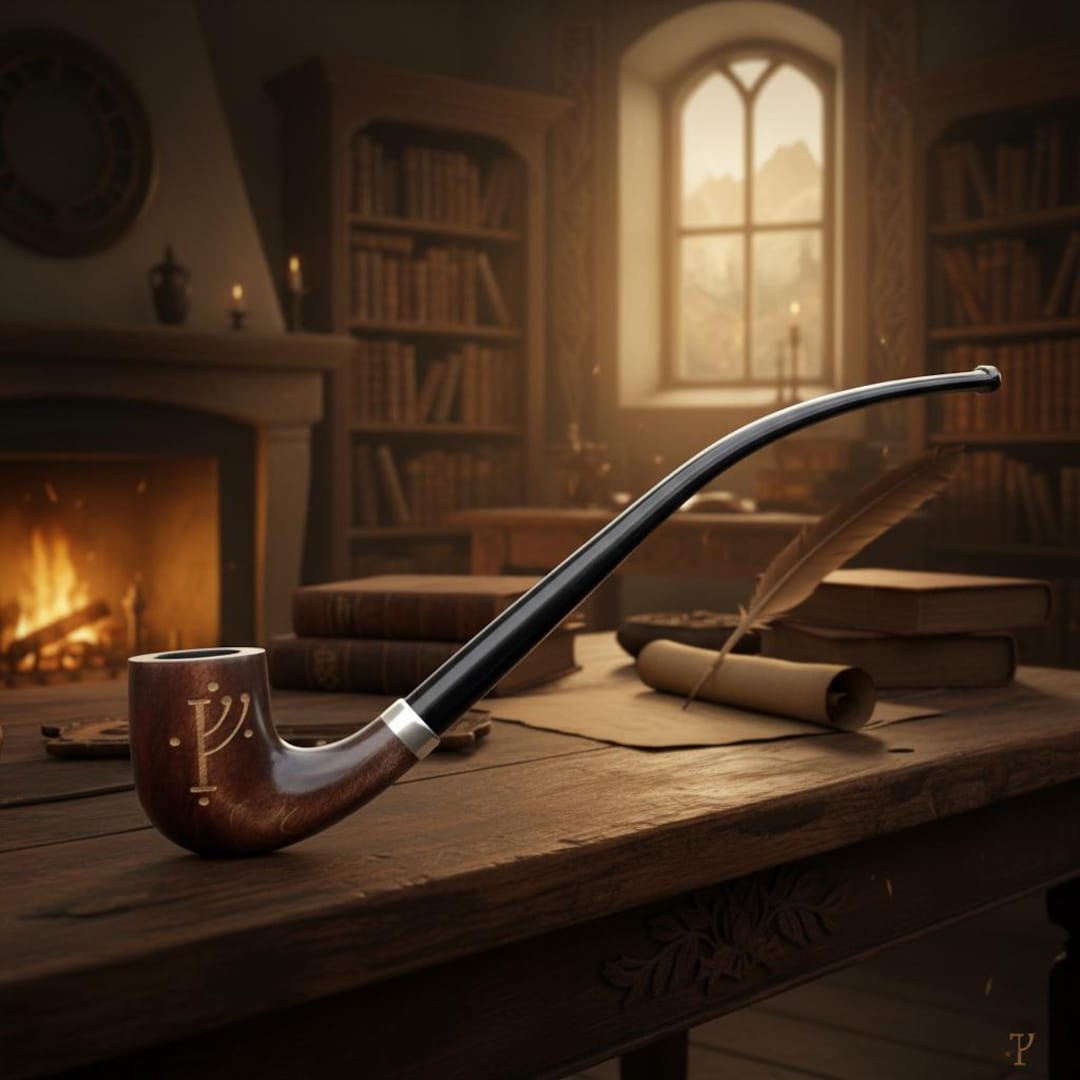 Tobacco Pipe Churchwarden Style Wooden Smoking Pipe Long Stem Handmade ...