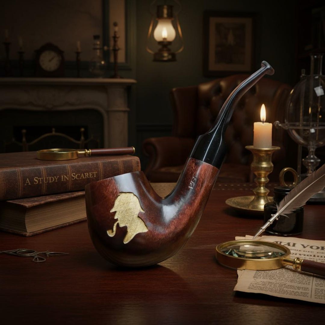 Sherlock Holmes Wooden Tobacco Pipe for Smoking - Sherlock Costume ...