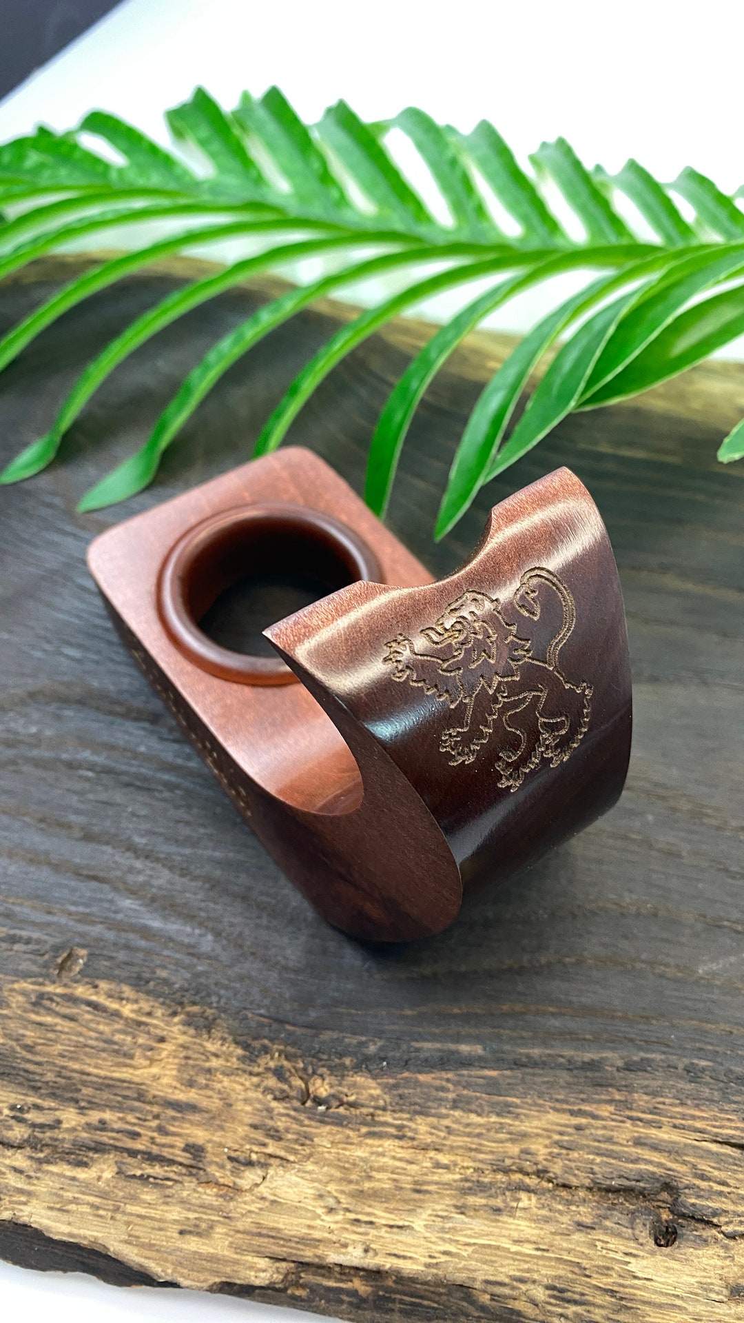 Custom Engraved Tobacco Pipe Stand Rack - Personalised Wooden Smoking ...