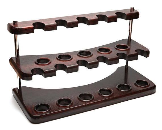 Wooden Pipe Stand Fit 11 Smoking Pipes Tobacco Pipe Rack 2 | Etsy