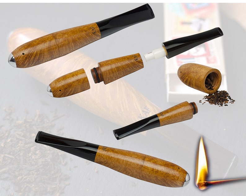 Zeppelin Pipe for Smoking Briar Cigar Pipe 9 Mm Filter | Etsy