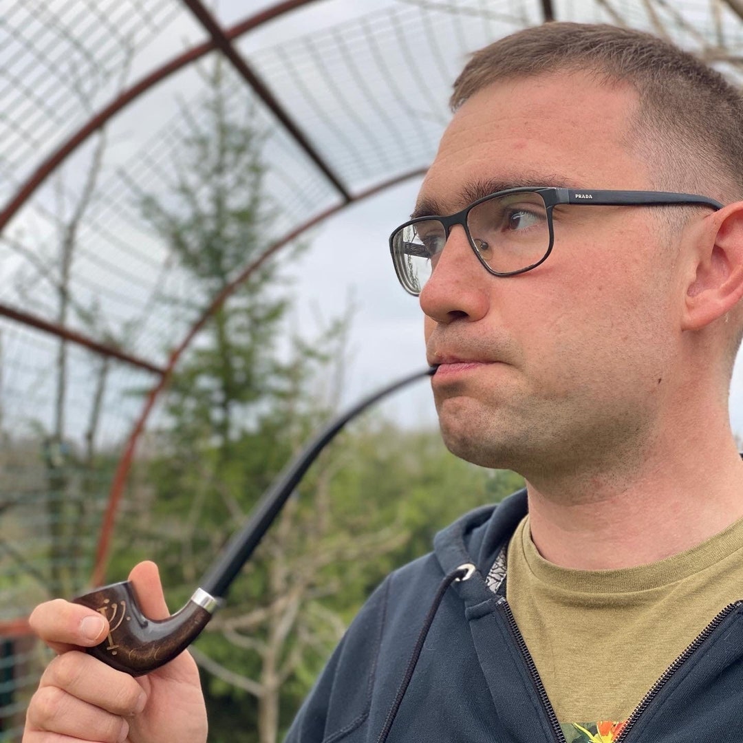 Custom Engraved Tobacco Pipe Personalised Churchwarden Pipe Wooden ...