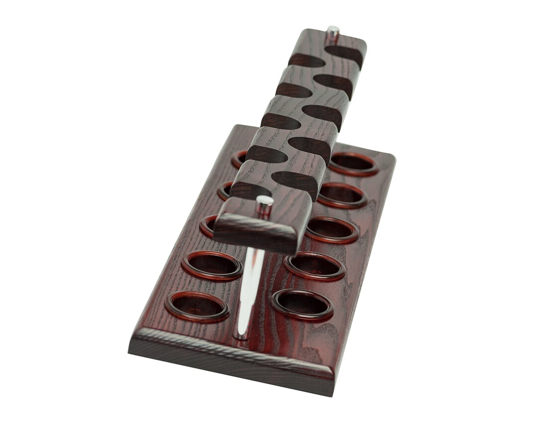 Tobacco Pipe Stand Rack for 10 Pipes - Smoking Pipe Holder 1 Level ...