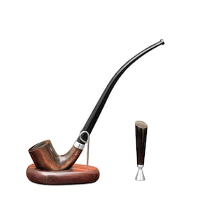 Tobacco Pipe Churchwarden Style Wooden Smoking Pipe Long Stem Handmade ...