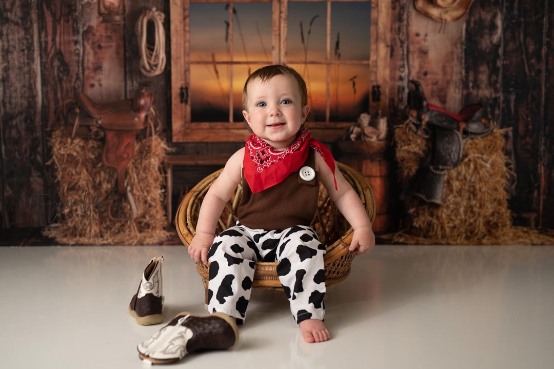Little Farm Boy Little Cowboy Birthday Outfit - Etsy