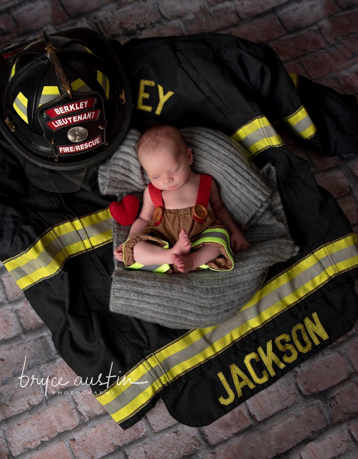 Newborn Firefighter Photography