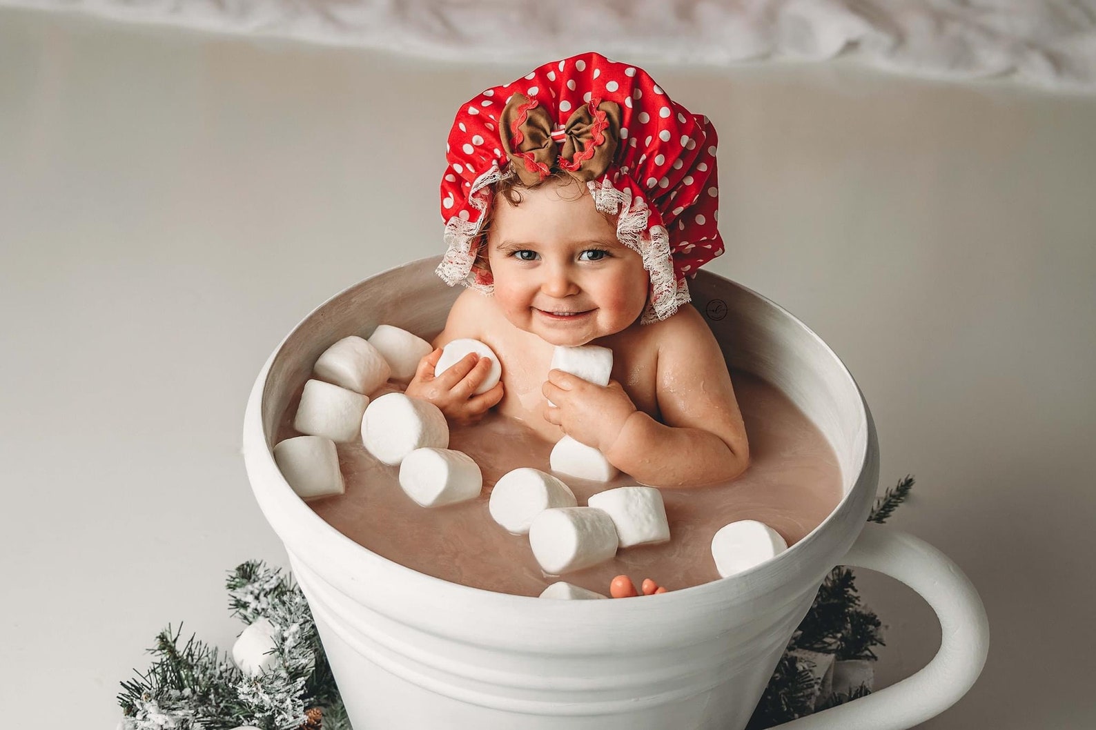 Hot Cocoa Bath Caps/hat and Bow Tie Hot Cocoa Photo Props | Etsy