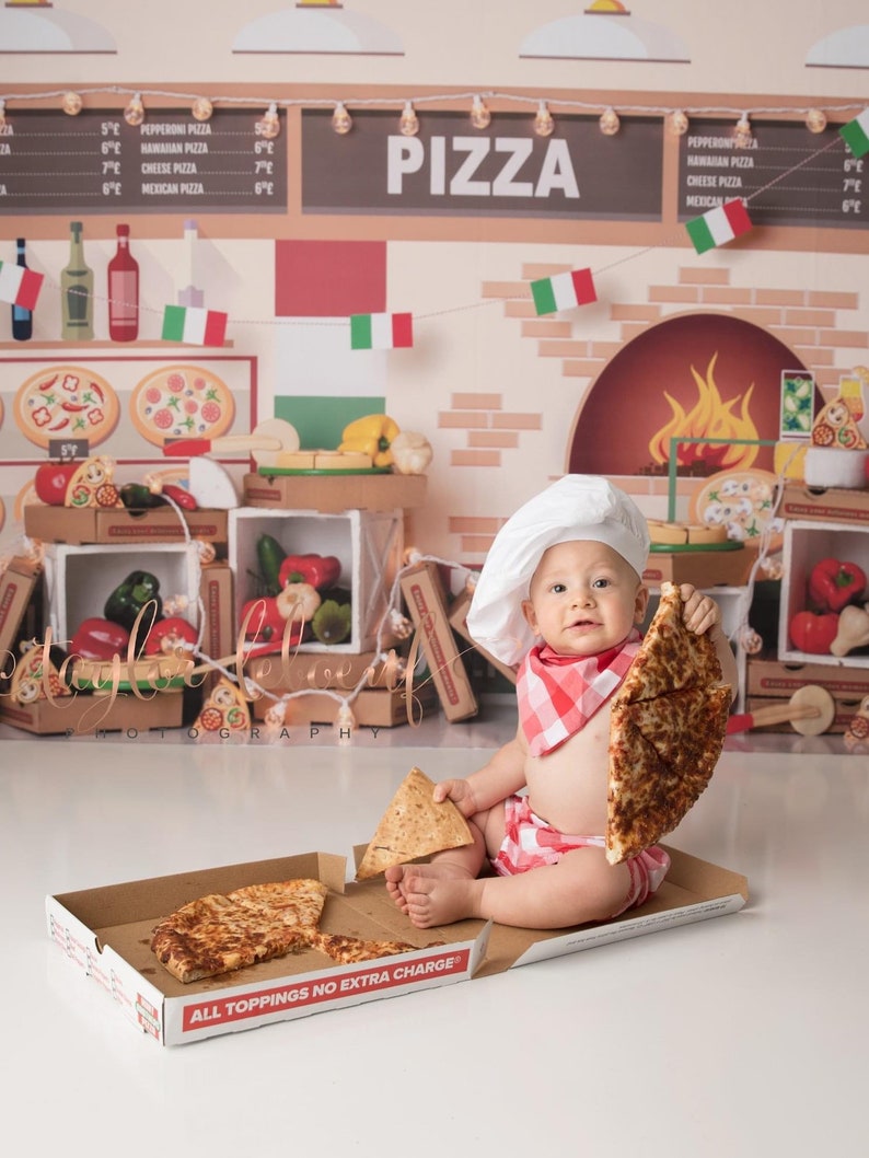 Pizza Little Chef Apron Pizza Photo Props 6-12 Photo Props | Etsy