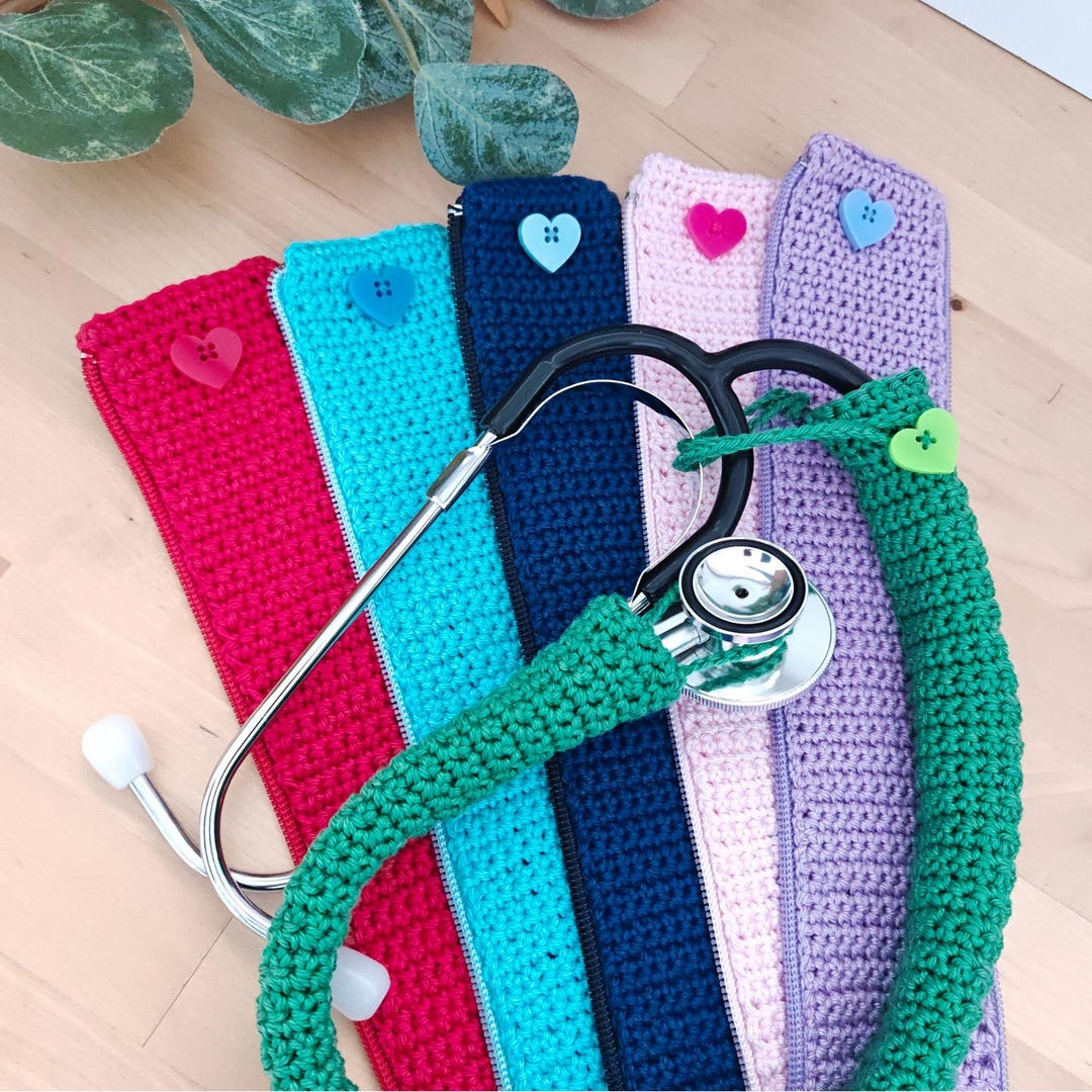 Stethoscope Crochet Cover With Zip. Easy to Put It on and Off ...