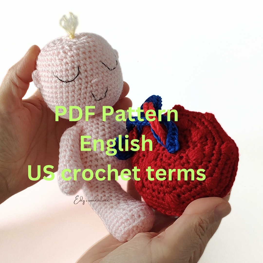 Placenta, Umbilical Cord and Baby Crochet Pattern- Tool Aid for Birth ...