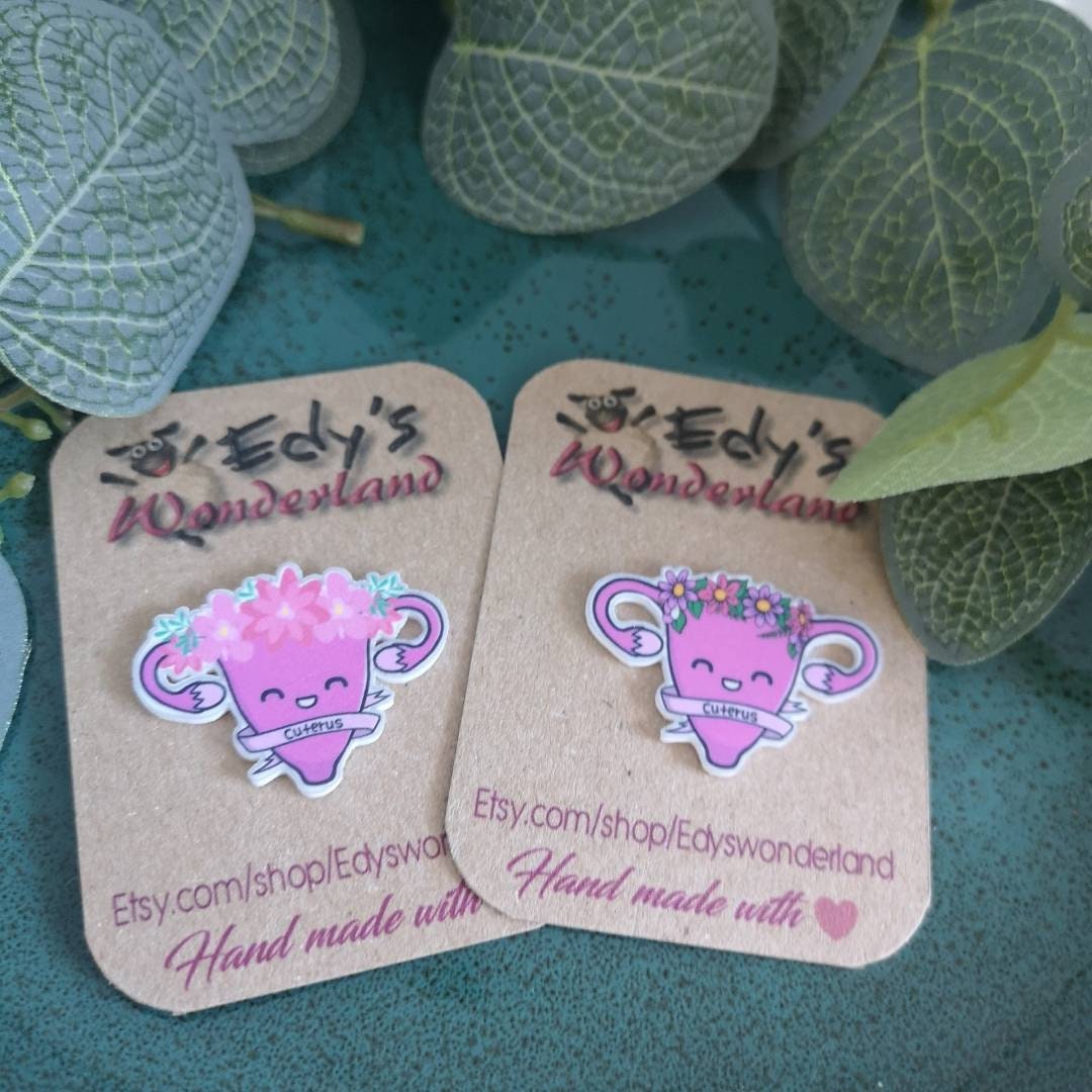 Cuterus Pin Aesthetic Flowers Style. Midwife midwifery - Etsy UK