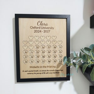 Personalised Birth Counting Frame (40 Births ). Gift for Midwife ...
