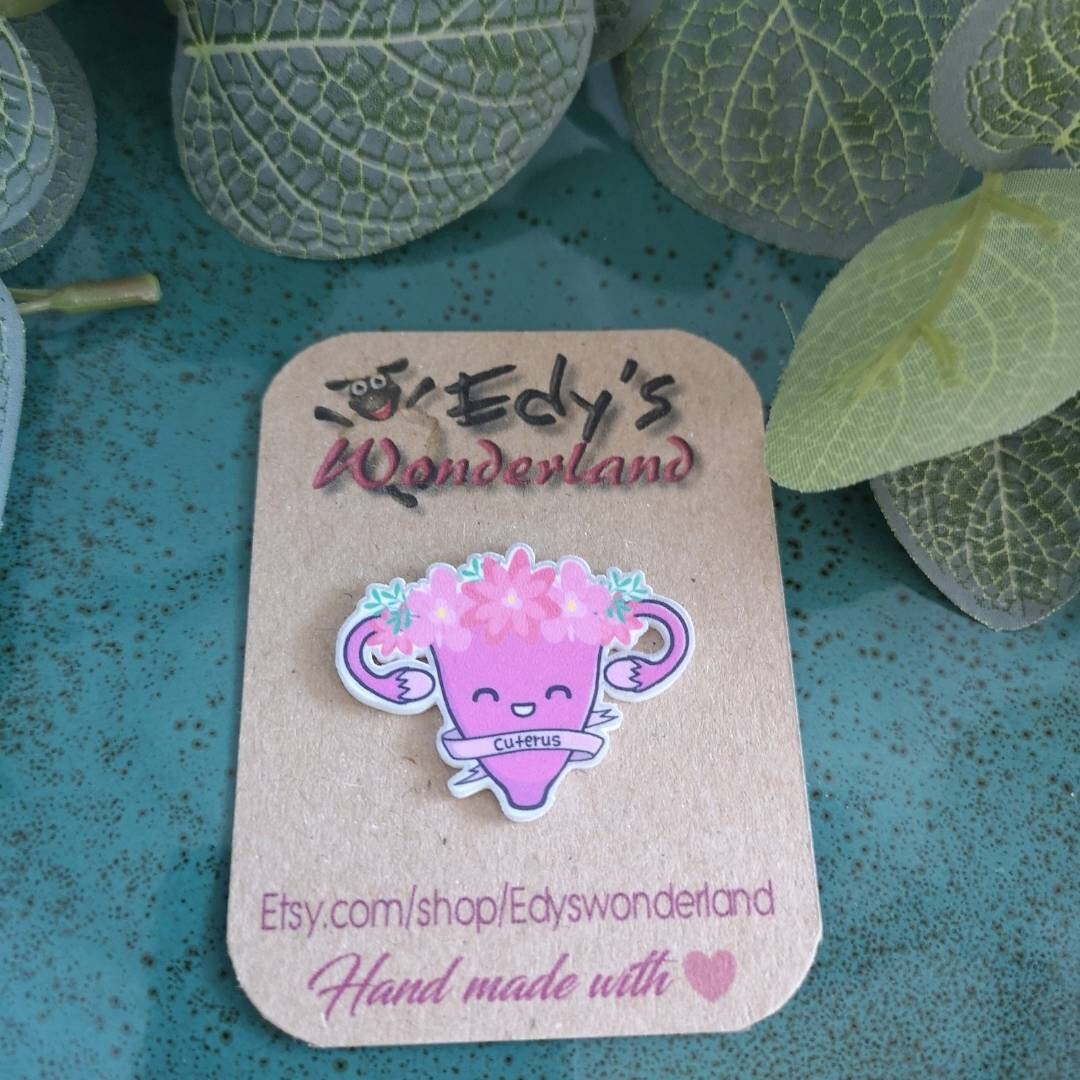 Cuterus Pin Aesthetic Flowers Style. Midwife midwifery - Etsy UK