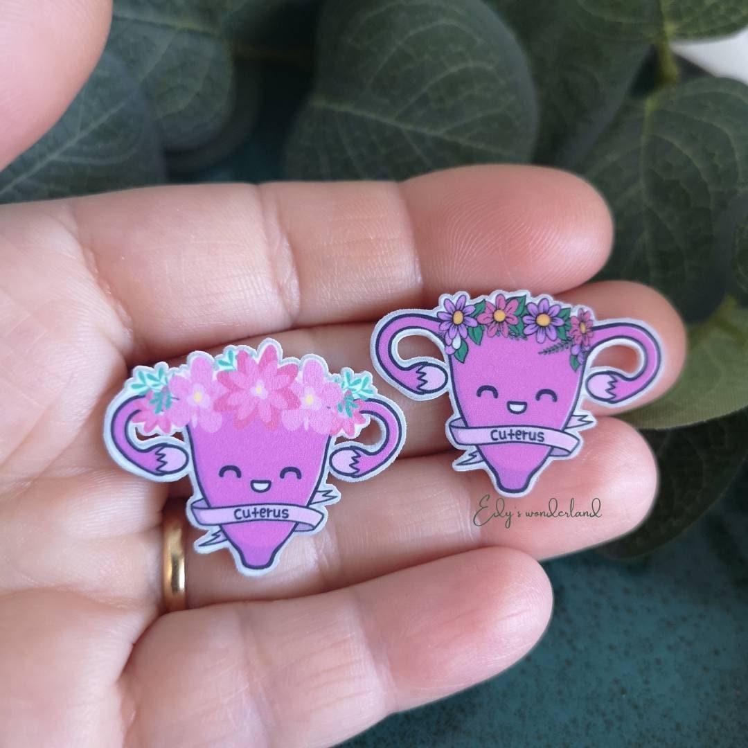 Cuterus Pin Aesthetic Flowers Style. Midwife midwifery - Etsy