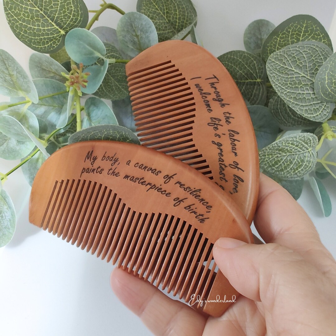 Birthing Labour Comb Affirmation Mother, Handcrafted Wooden Birth Tool ...