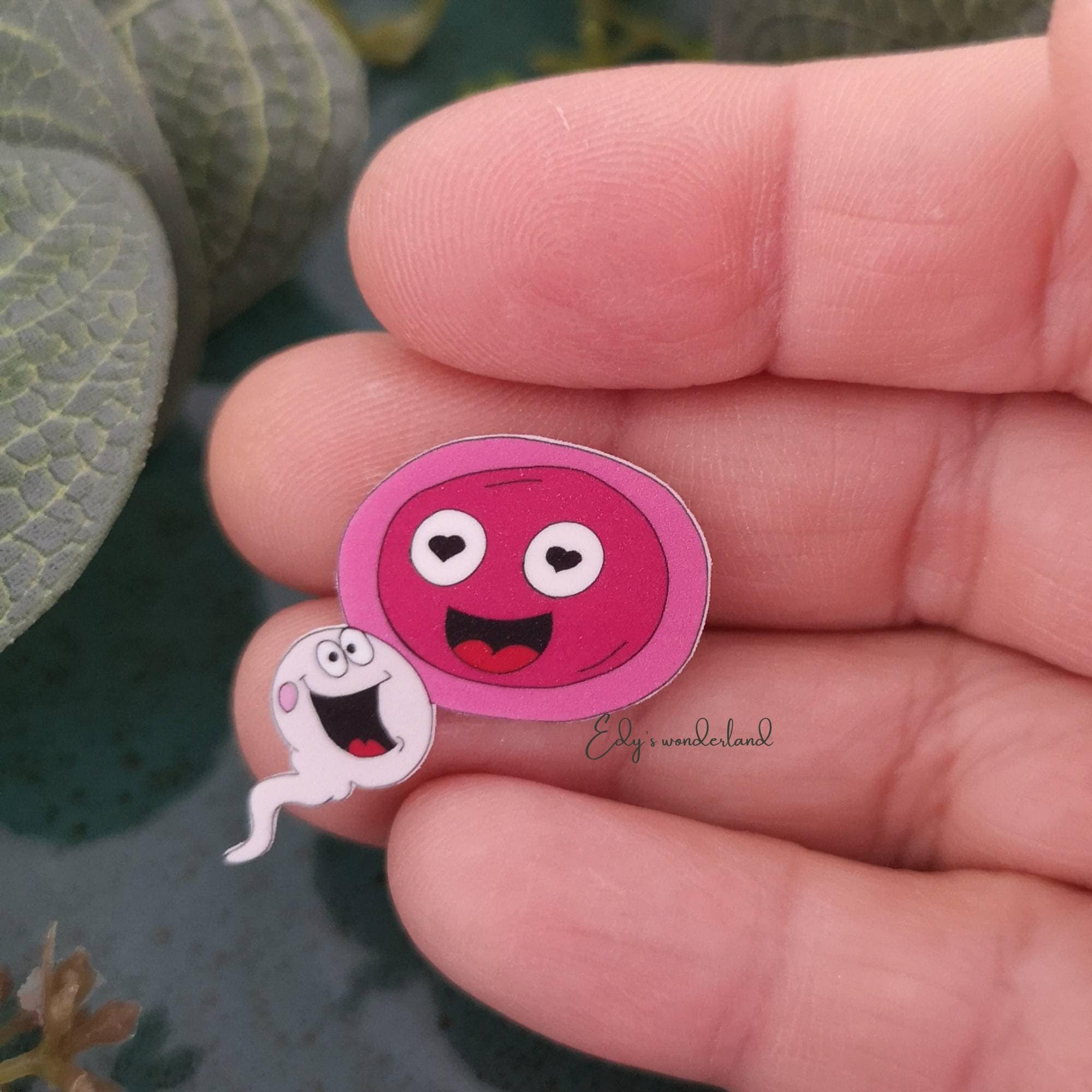 Pin Fertility Egg Sperm Labor And Delivery Brooch Etsy 
