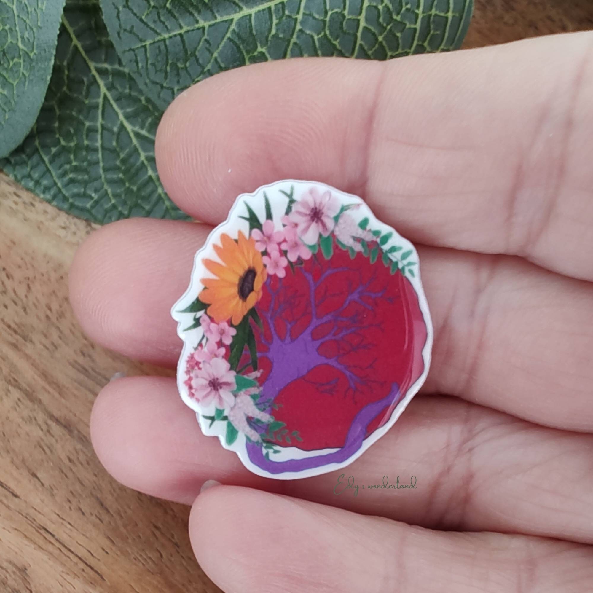 Placenta Pin, Flowers Brooch, Midwife, Doula, Gynecology Gift - Etsy