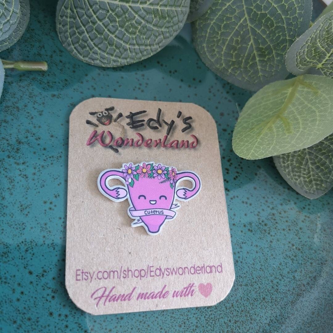 Cuterus Pin Aesthetic Flowers Style. Midwife midwifery - Etsy UK