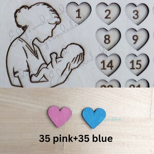 Mini Personalised Birth Counting Board 40 Births, Size 19cm X 13cm 7.5 ...