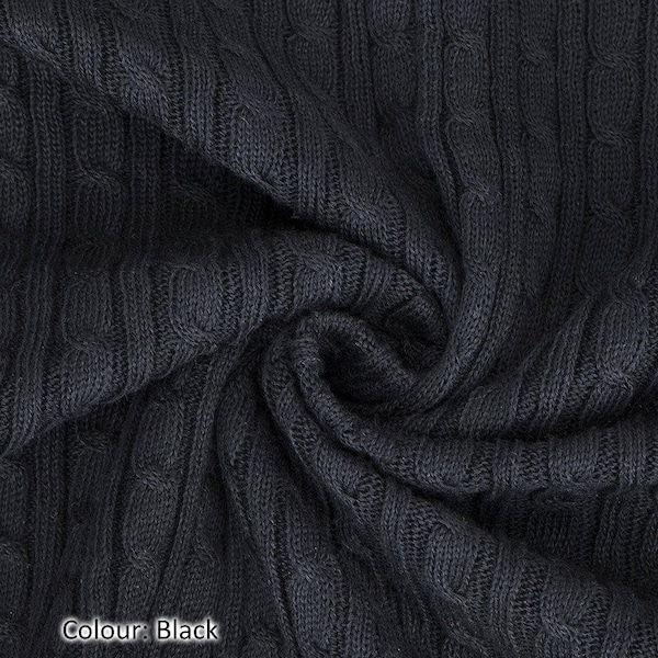 Black Sweater Knit Fabric - Etsy