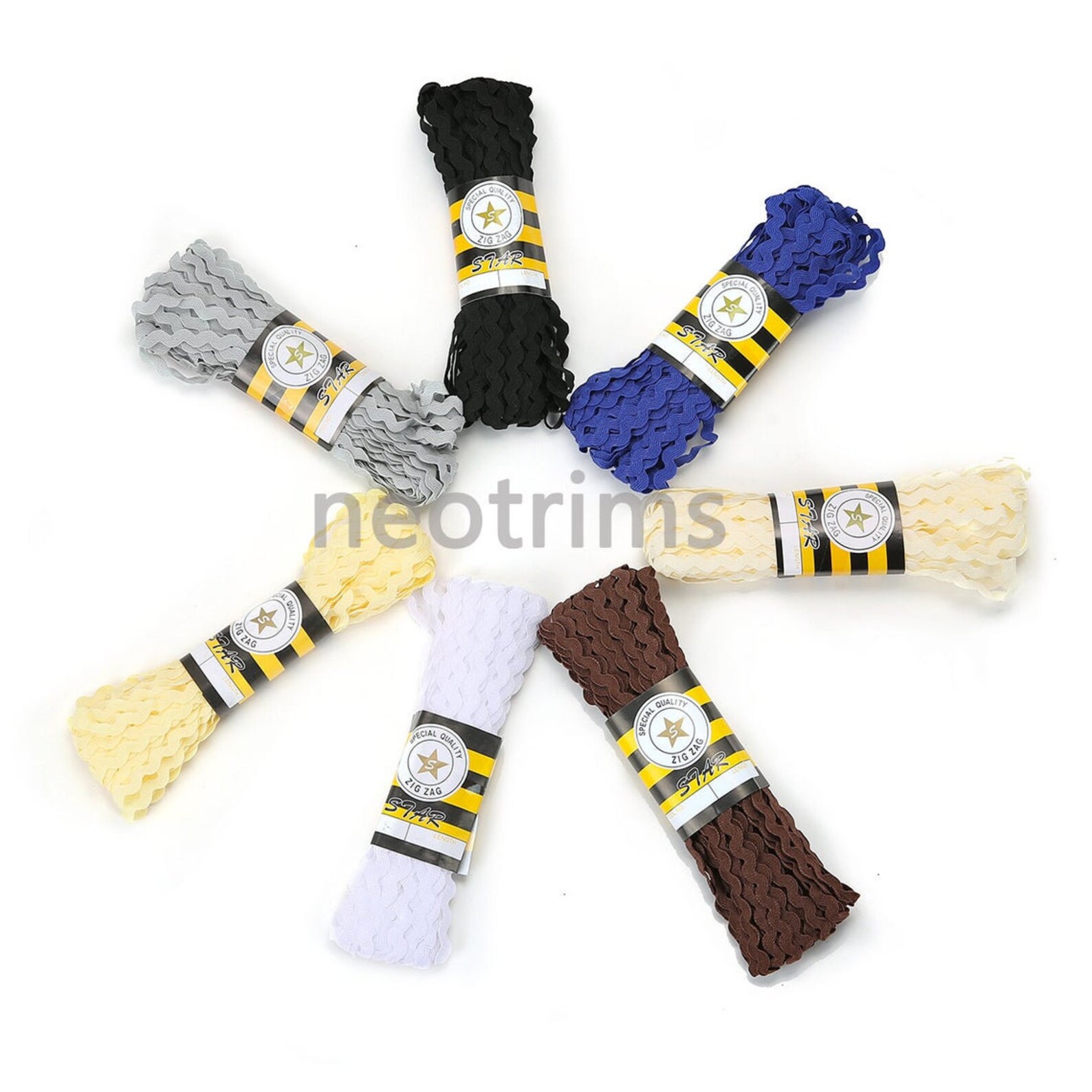 Rik Rak Ric Rac6mm Zig Zag Trim Ribbon Braidnatural - Etsy UK