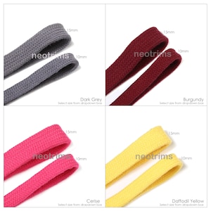 Flat Cotton Drawstring Tape Cord Rope,10 & 15mm,garment Hoody ...