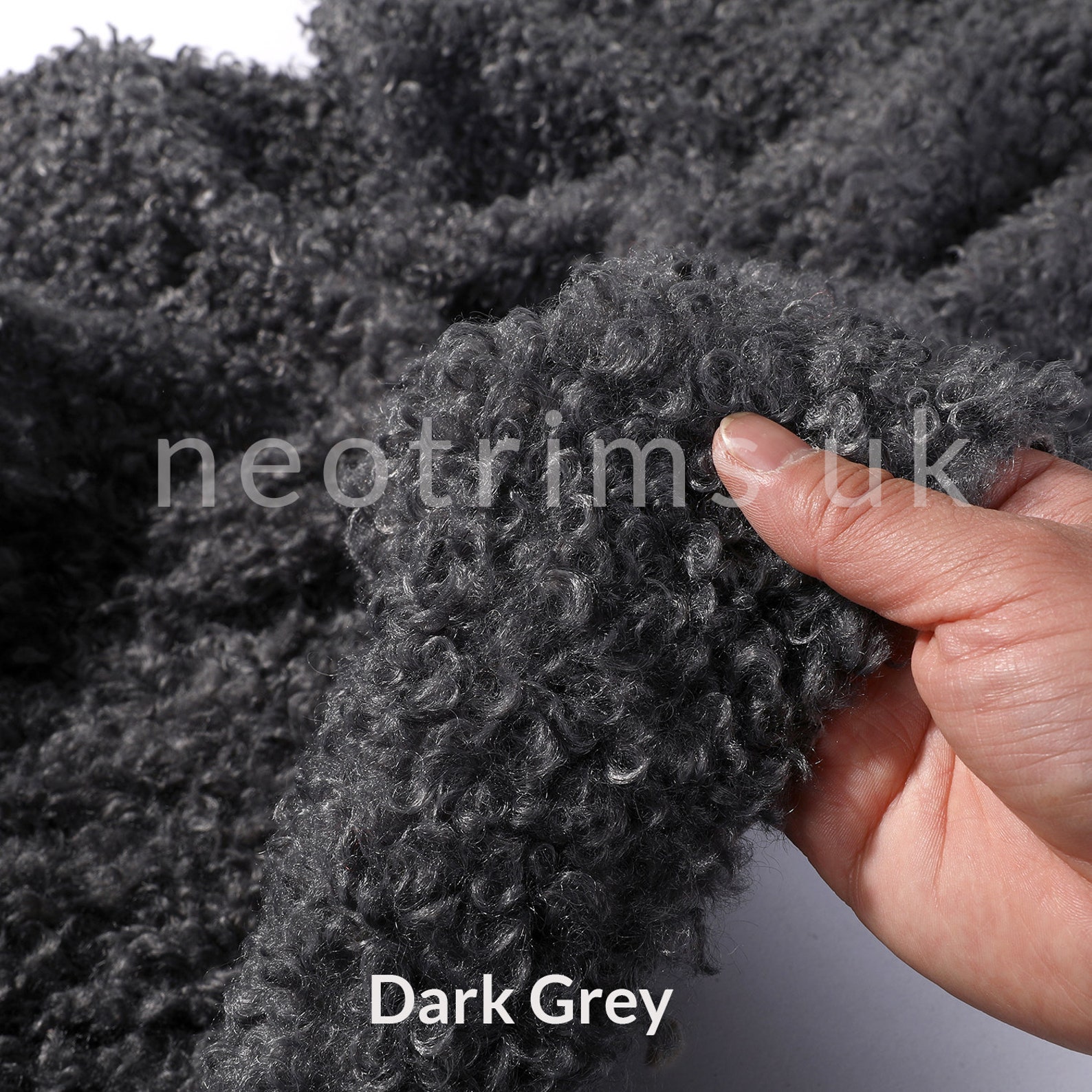 Fur Fabric Faux Sheeps Wool Curly Boucle Looped Plush Furry Vegan ...