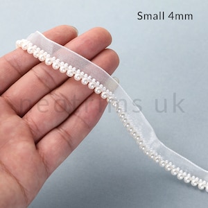 Pearls Bead Ribbon Trim Edging Vintage Lace,dressmaking Wedding Sewing ...