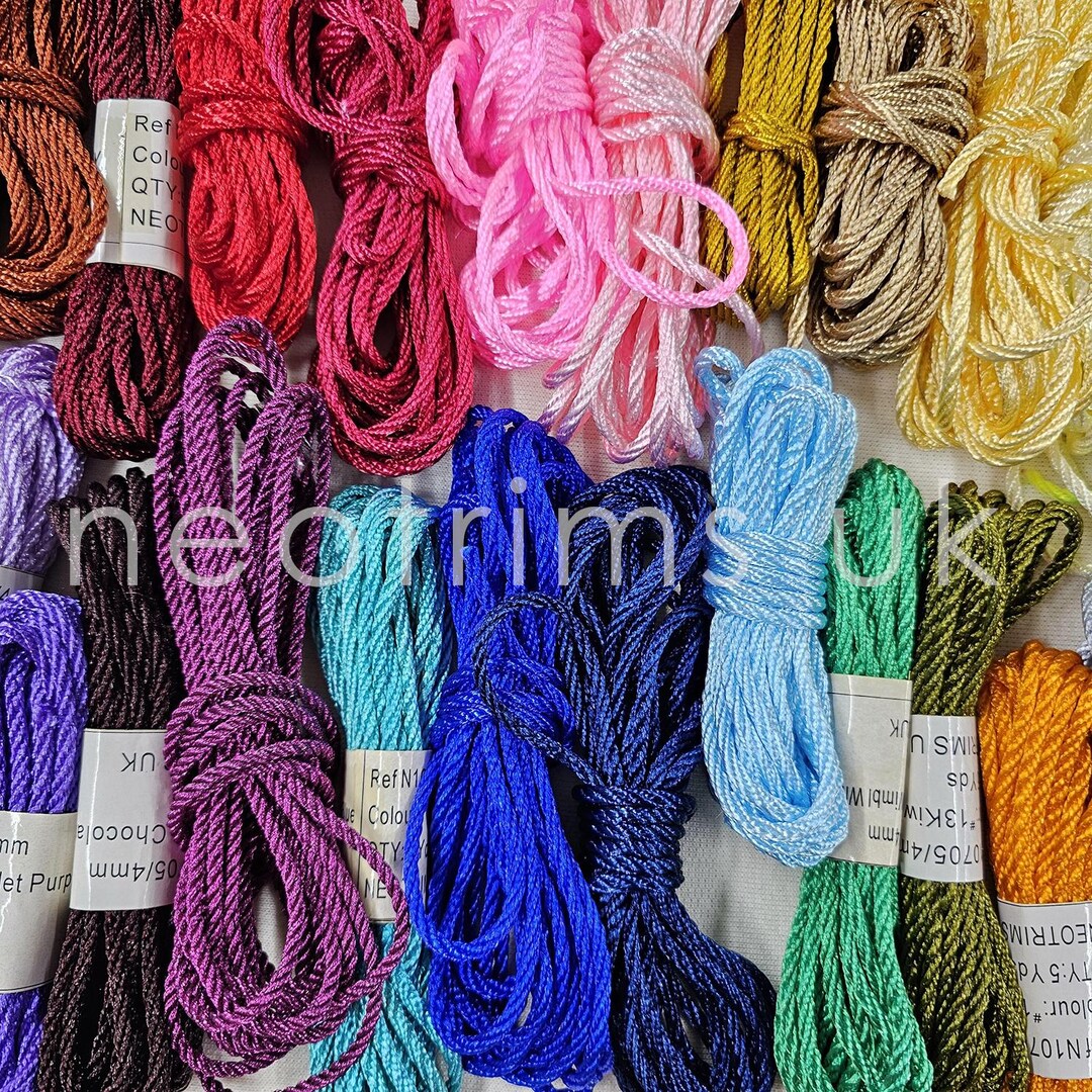 Barley Twist Cord Rope Trimming,satin Braid Trim for Crafts Upholstery ...
