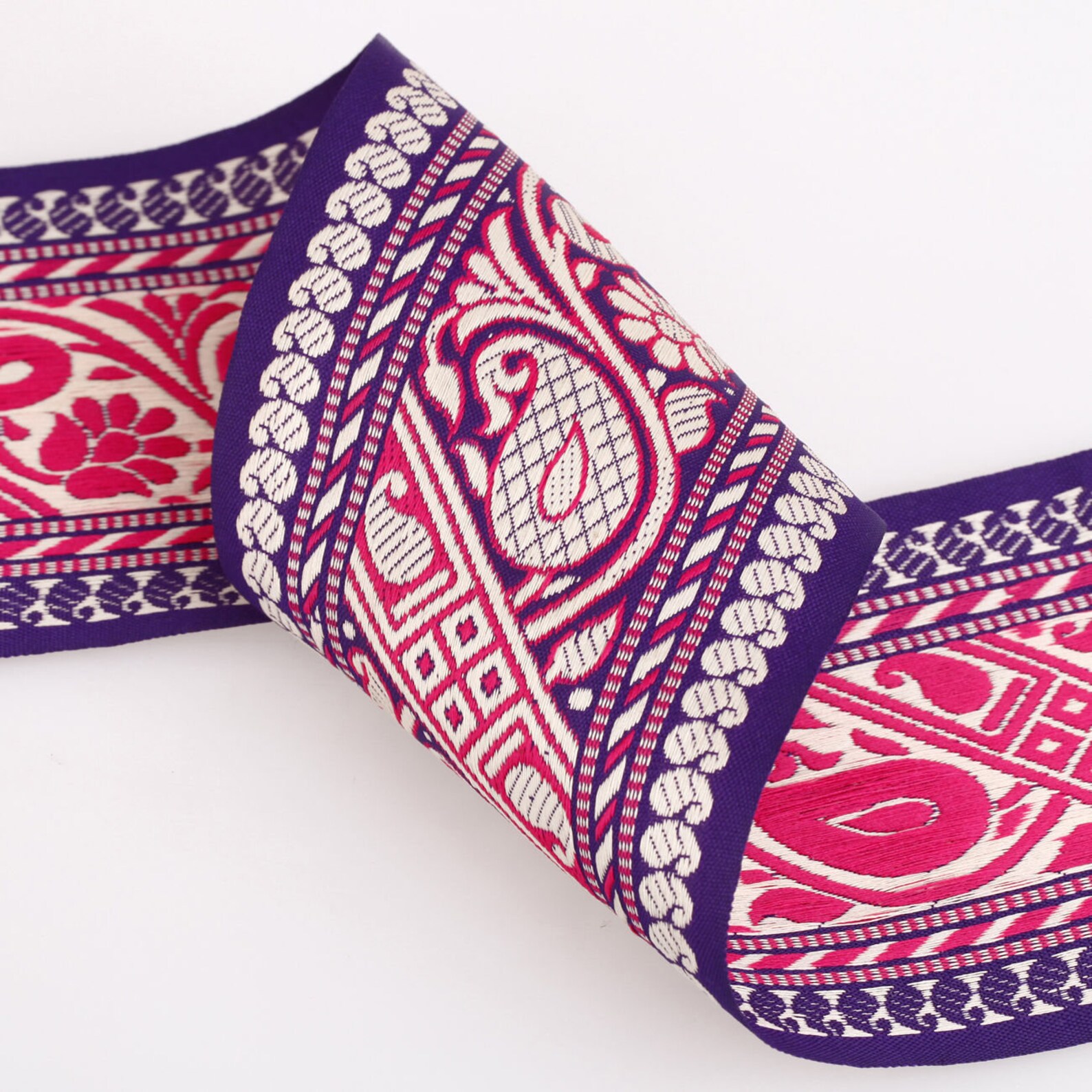 90mm Wide Unique Indian Paisley Ribbon Decorative Salwar Sari - Etsy UK