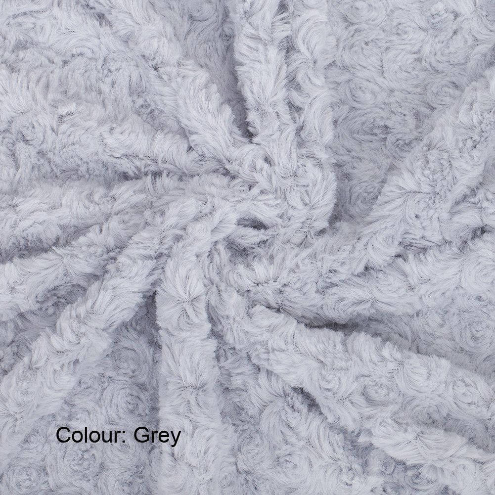 Grey Soft Pile Plush Fluffy Grey Fabric Rose Texture | Etsy