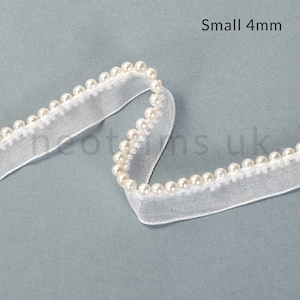 Pearls Bead Ribbon Trim Edging Vintage Lace,dressmaking Wedding Sewing ...