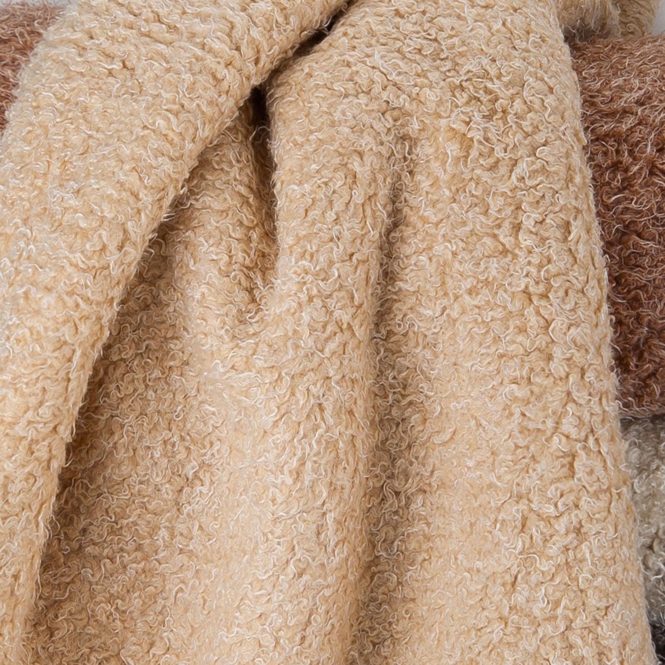 Beige Pile Fabric, Soft Sheep Wool Fleece, Photography Backdrop ...