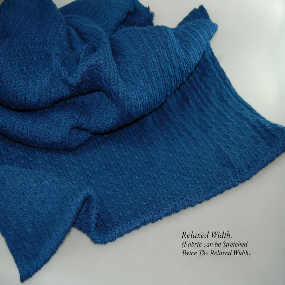 Forest Green Cable Twist Knit Fabric Selvage Edge Knitted - Etsy