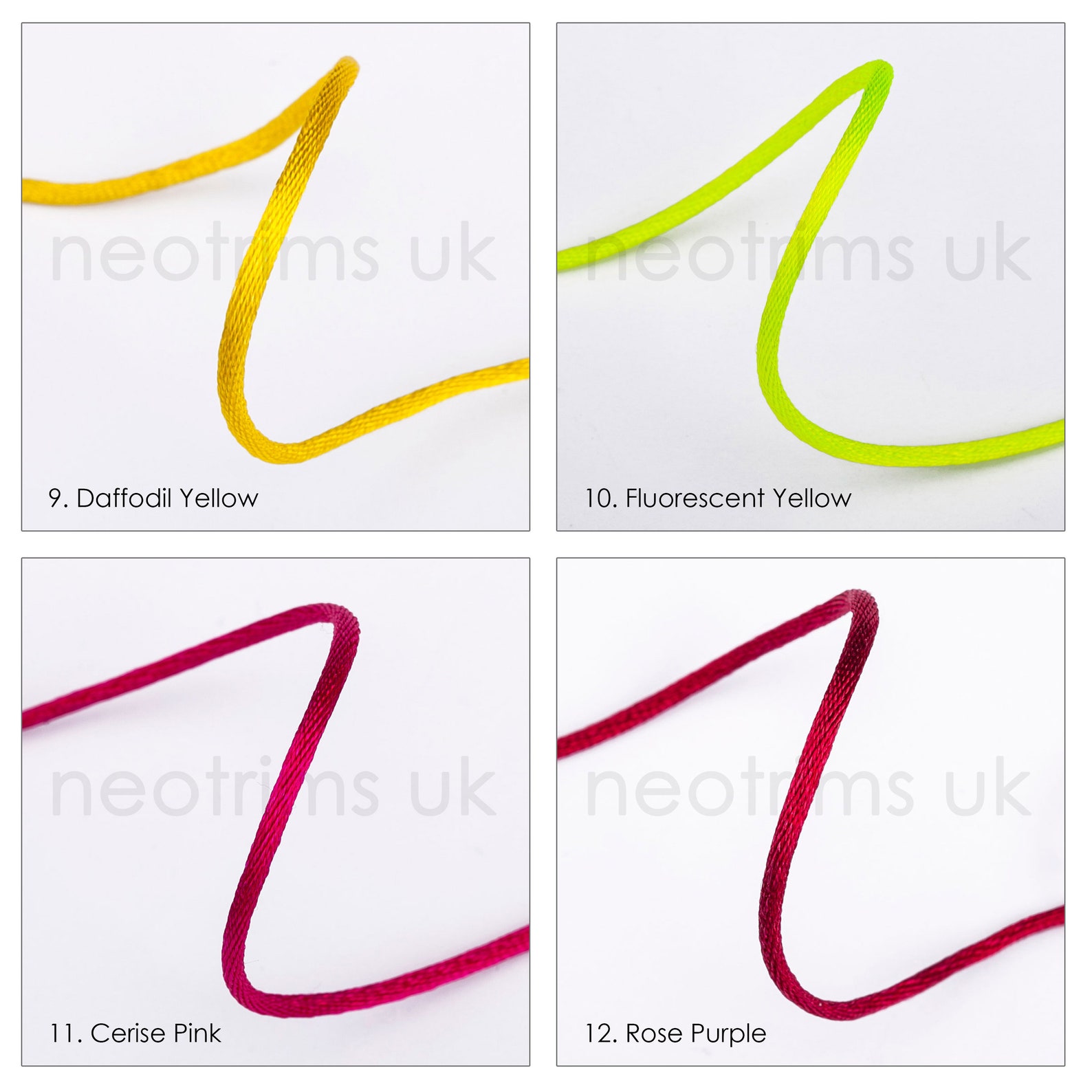 Rattail Cord Silky Satin 2mm Rat Tail Jewelry Making Decoration ...