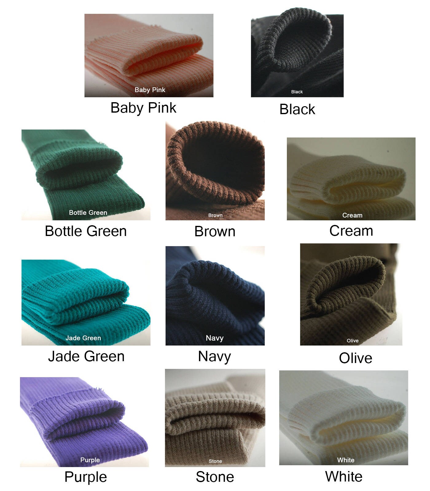 Tubular Rib Cuffing 2x2 Rib Knit seamless cuff & Fabric by