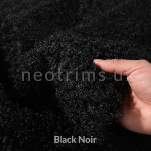 Fur Fabric Faux Sheeps Wool Curly Boucle Looped Plush Furry Vegan ...